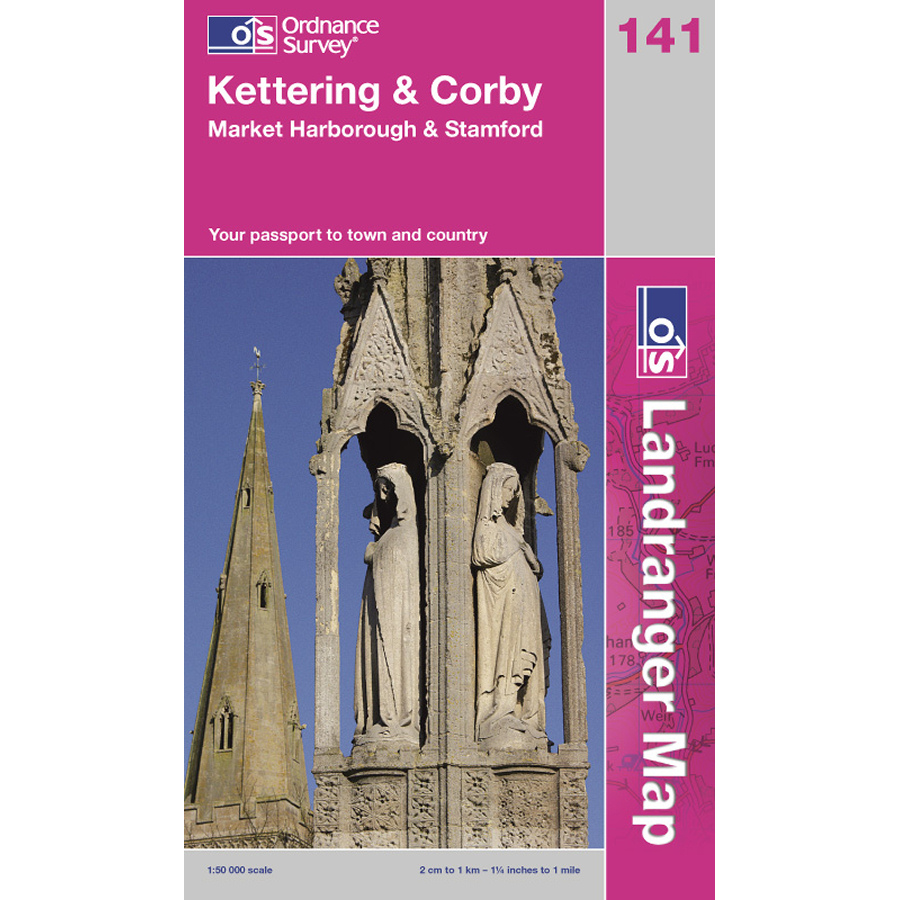 Ordnance Survey Landranger Map 141 (1-50 000) Kettering & Corby ...