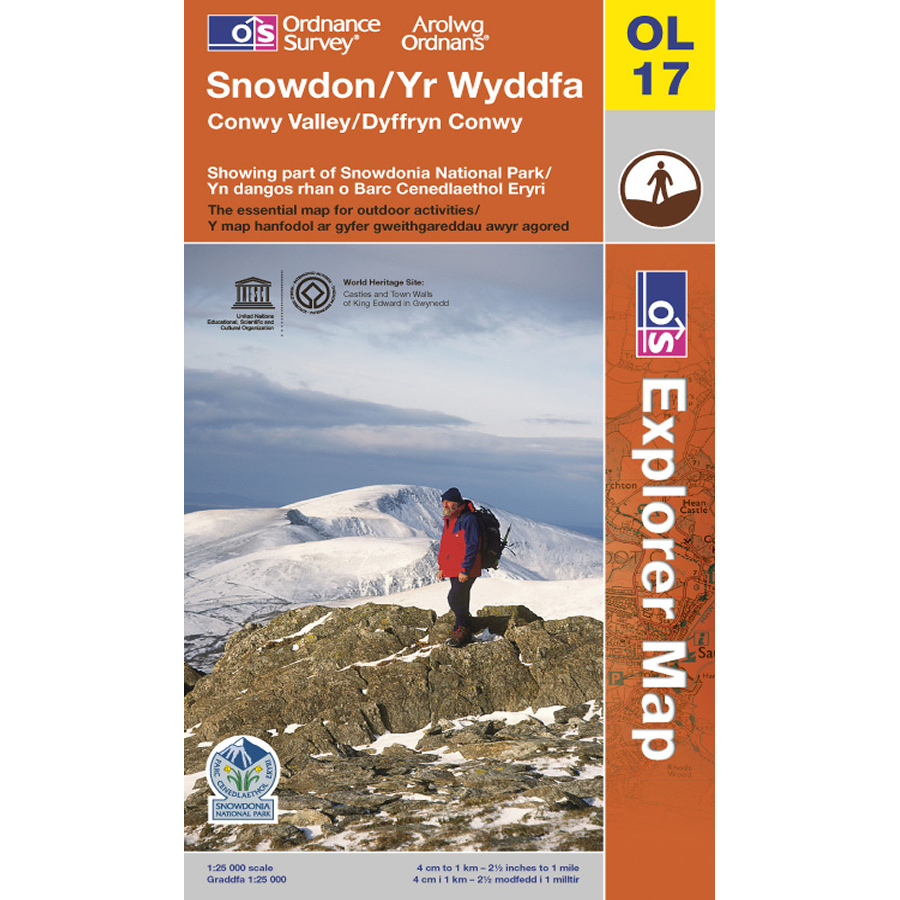 Ordnance Survey Explorer Map 017 (1:25 000) Snowdon | Countryside Ski ...