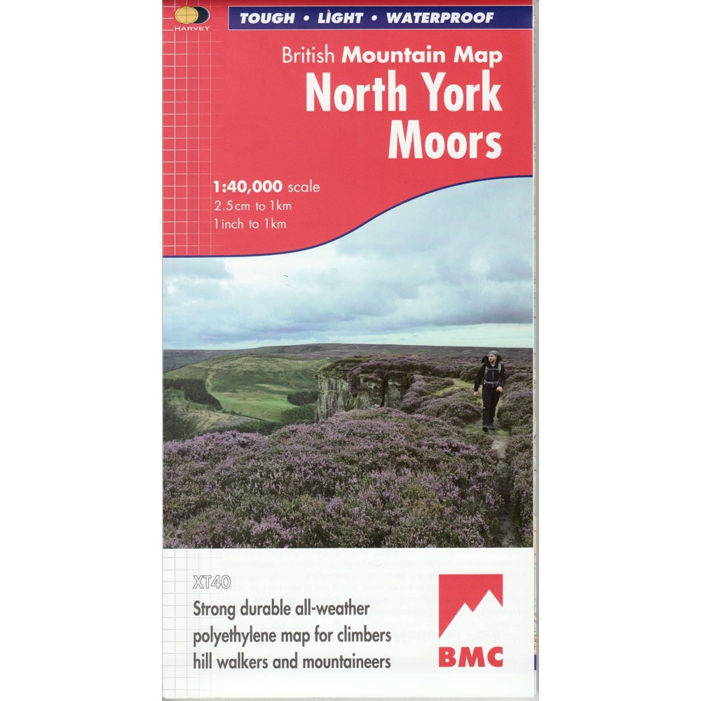 Harvey Maps North York Moors BMC Mountain Map | Countryside Ski & Climb