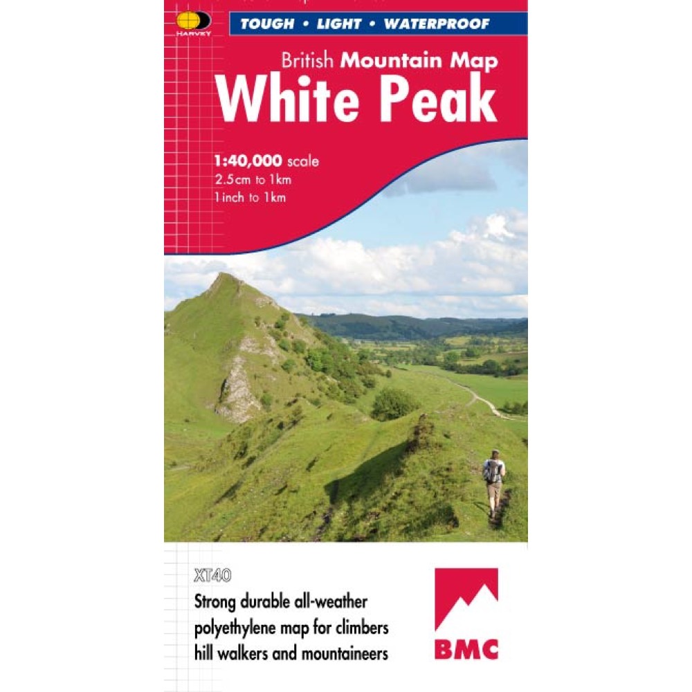 Harvey Maps White Peak BMC Mountain Map | Countryside Ski & Climb